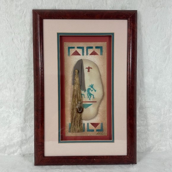 Vintage | Art | Vintage Kokopelli Native American 3d Art Artist Signed ...